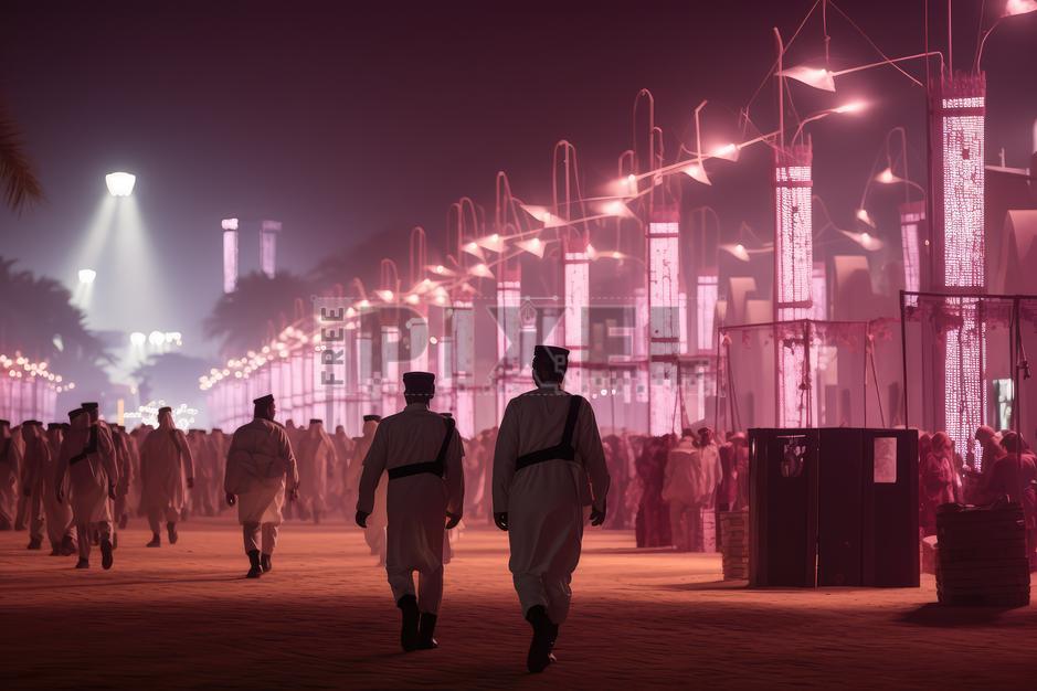 Free Photos - Luminaria Night Walkway, Men In White Uniforms ...