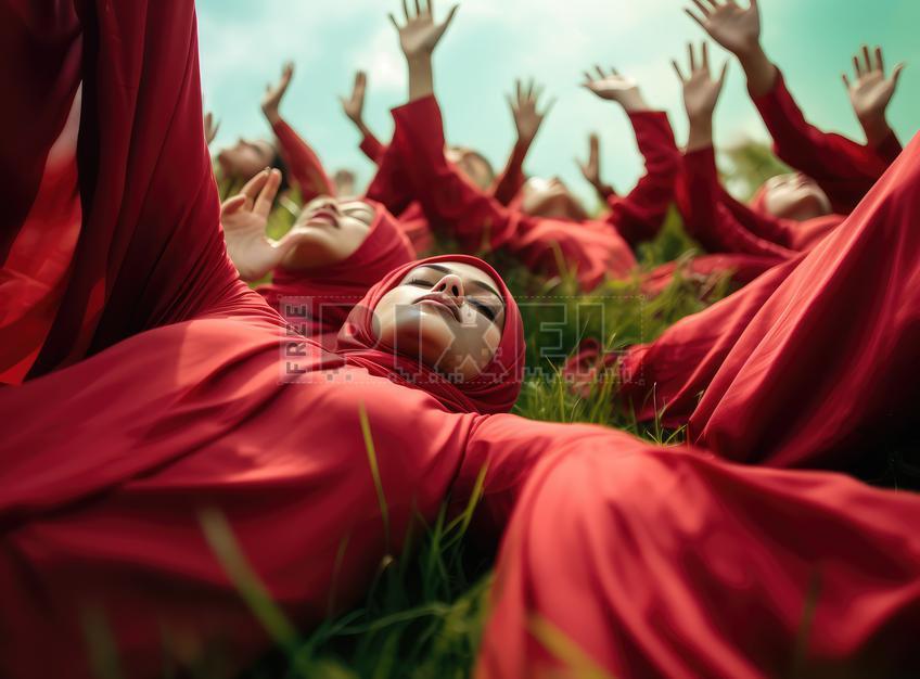 Free Photos - The Hand Of Fatima - A Group Of Women Wearing Red Muslim ...