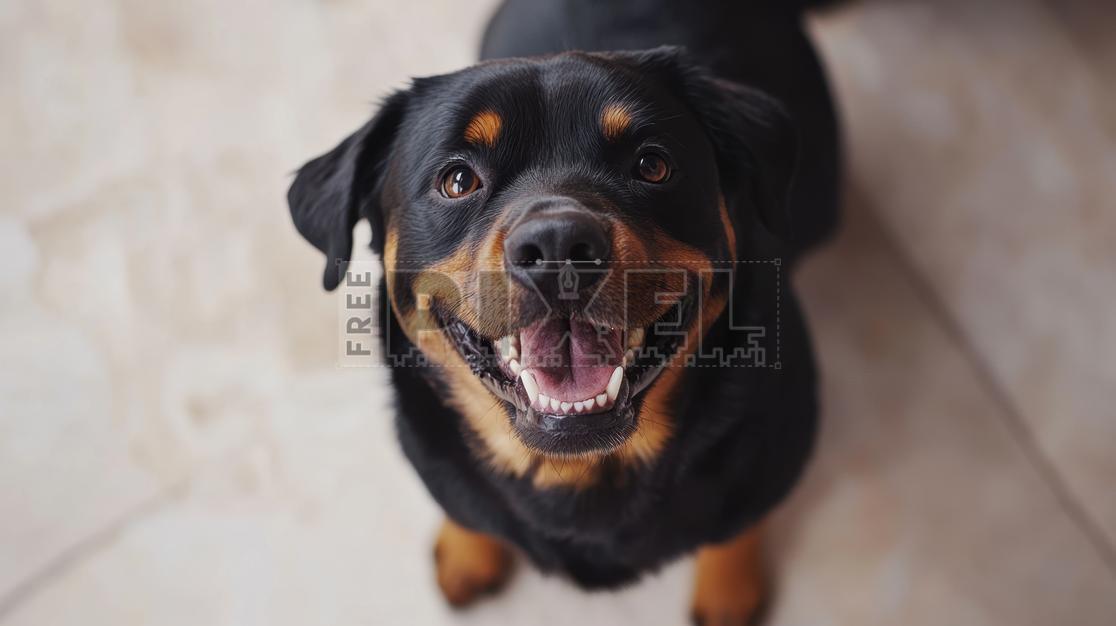 Rottweiler Showing Teeth Rottweiler In Profile With Open Mouth 3D,