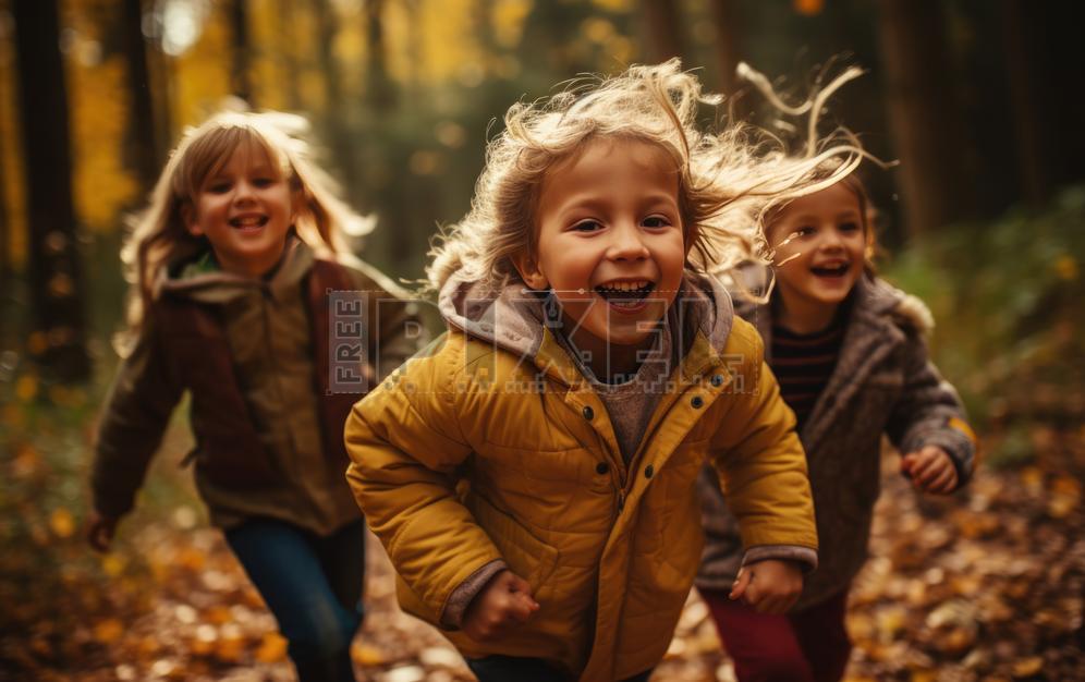 Free Photos - Children Running Through A Forest | FreePixel.com