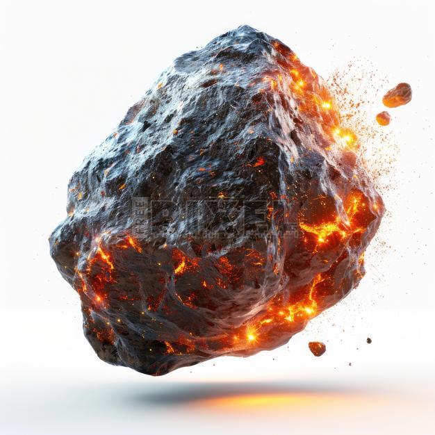 Free Photos - Glowing Molten Meteorite With Fiery Cracks Isolated On ...