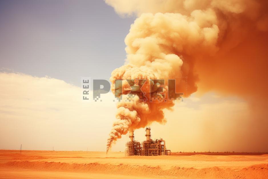 Free Photos - Air Pollution From An Oil Refinery | FreePixel.com
