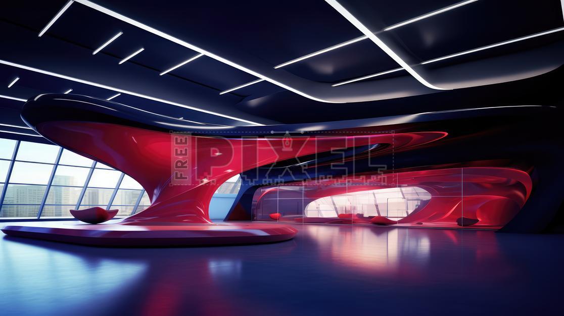Free Photos - Modern Red Building With Unique Architectural Design ...