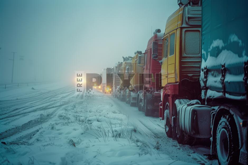Elegant Trucks In The Snow Gallery