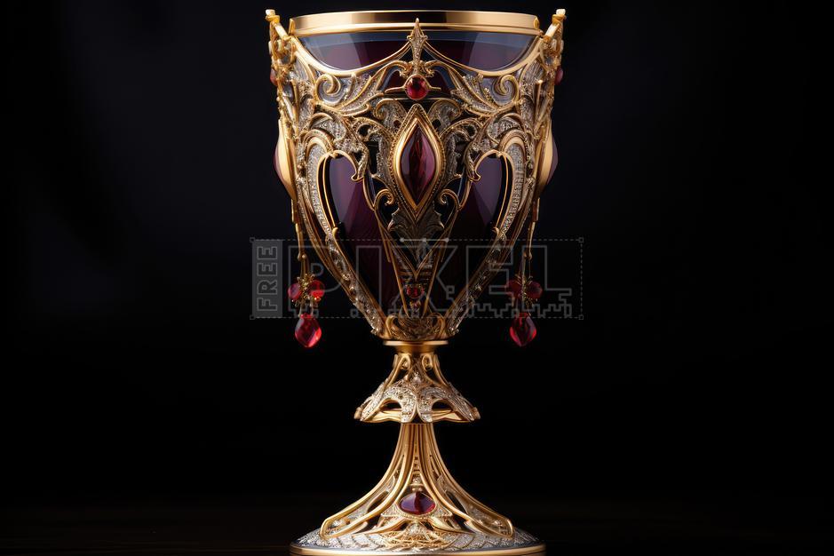 Free Photos - The Blood-red Chalice With Golden Decoration | FreePixel.com