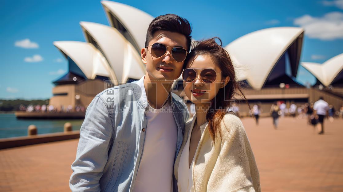 Free Photos - A Happy Couple Poses For A Picture In Front Of The Iconic ...