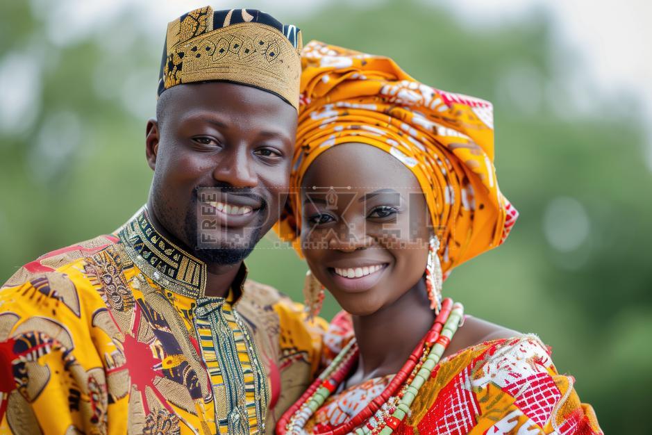 Free Photos - African Couple Wearing Traditional Clothing Stand ...