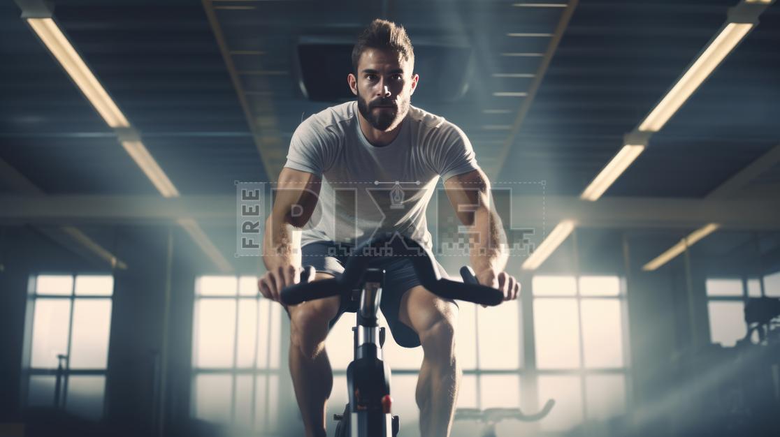 Free Photos - Man Exercising On A Bike In The Gym | FreePixel.com