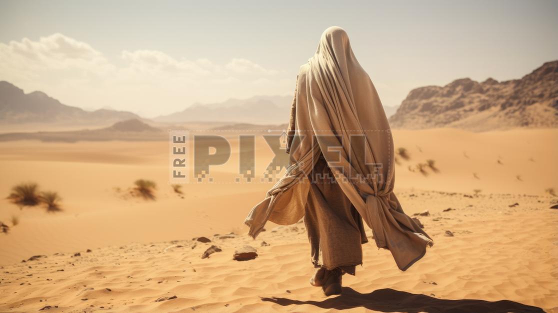 Free Photos - A Man Walking Through The Sand | FreePixel.com