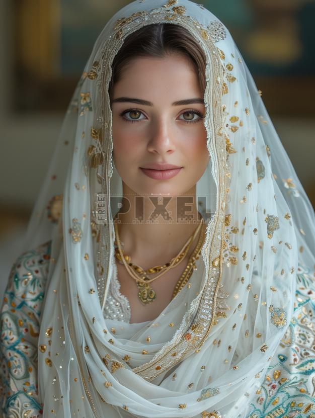 Free Photos - Portrait Of A Muslim Woman In A White Veil | FreePixel.com