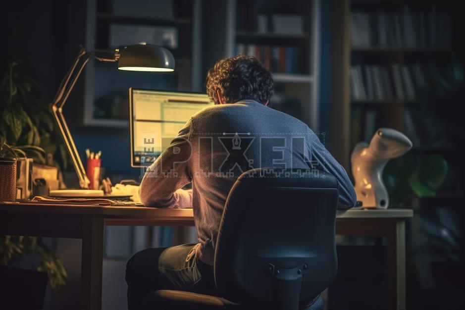 Free Photos - Nighttime Computer Work | FreePixel.com