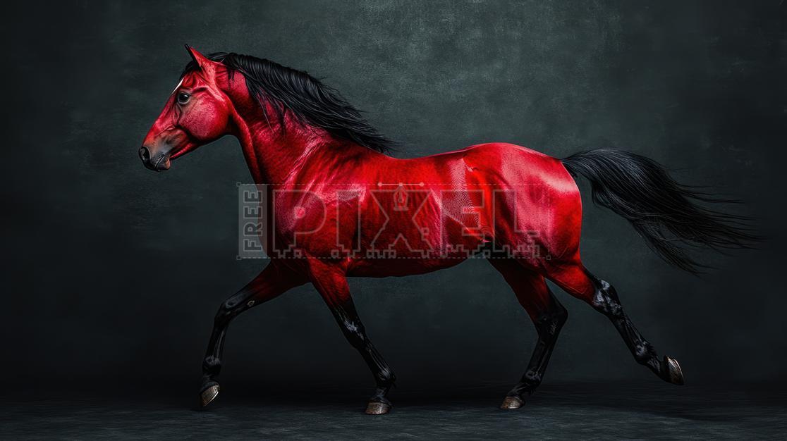 Free Photos - Red Horse In Motion | FreePixel.com