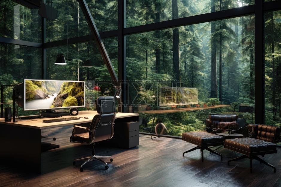 Free Photos - Workspace In A Glass Office Building With A Forest View ...