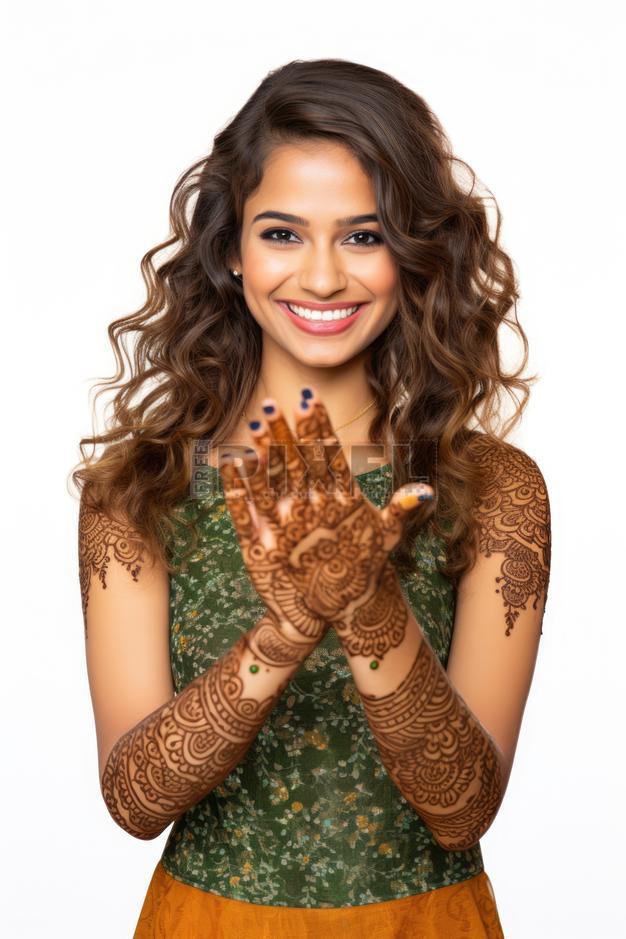Free Photos - Beautiful Woman Showcasing Henna Tattoos On Her Hands ...