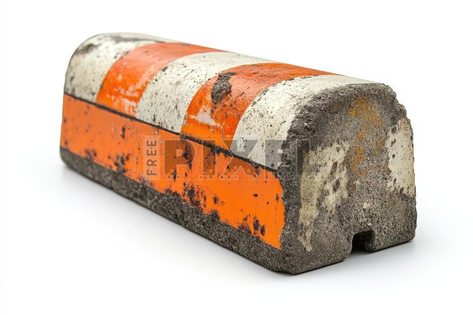 Free Photos - Concrete Barrier With Orange And White Safety Stripes ...