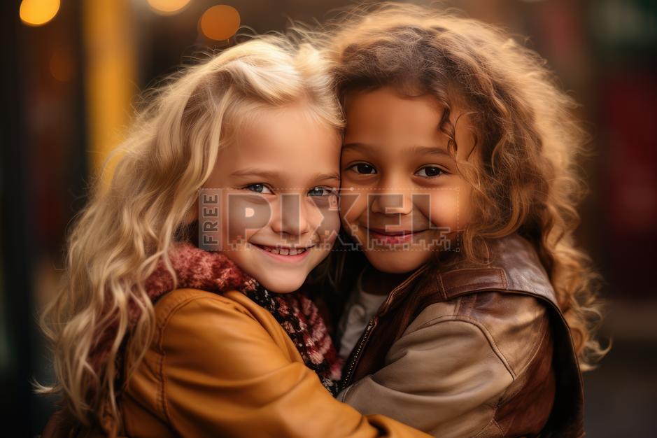 Free Photos - Heartwarming Scene Of Two Young Children Hugging Each ...