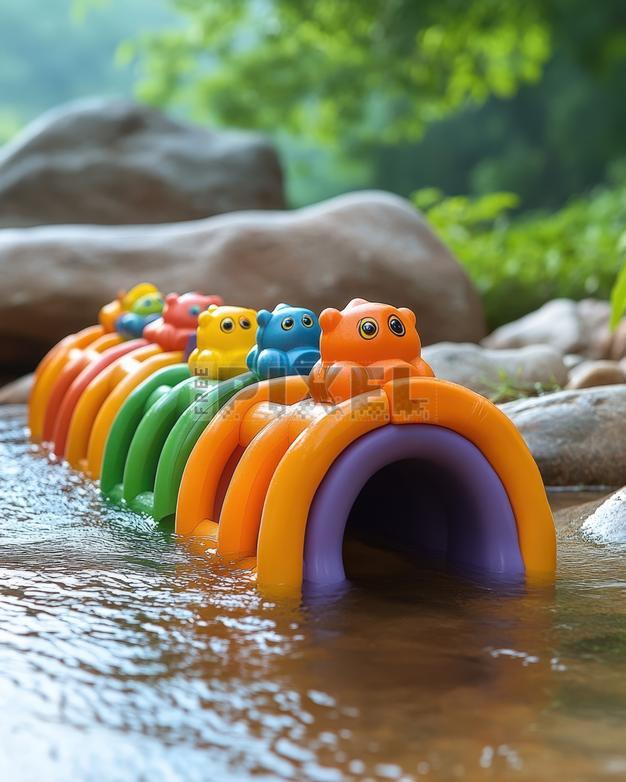 Free Photos - Colorful Toy Bridge In Water | FreePixel.com