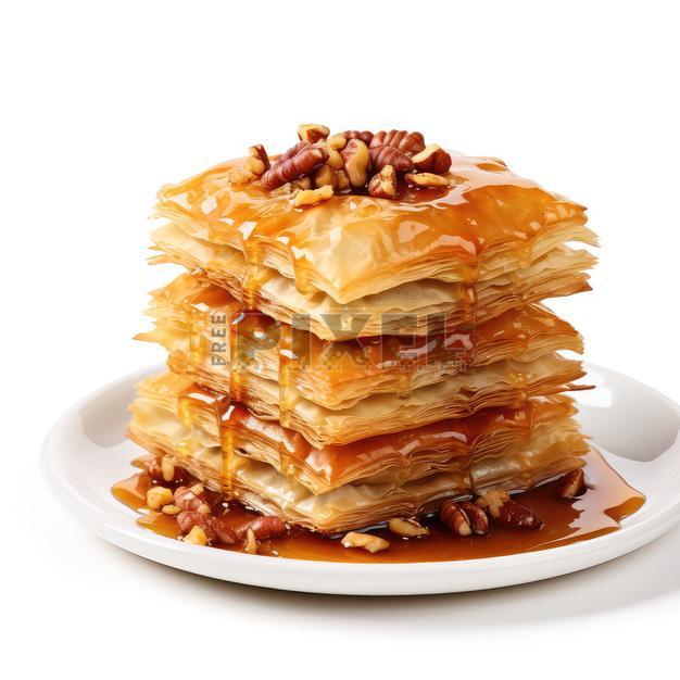 Free Photos - A White Plate Filled Appetizing Multiple Layered Pastry ...