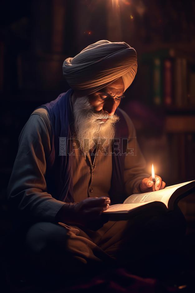 Free Photos - An Old Man, Thinking Deeply, Reads A Book By Candlelight ...