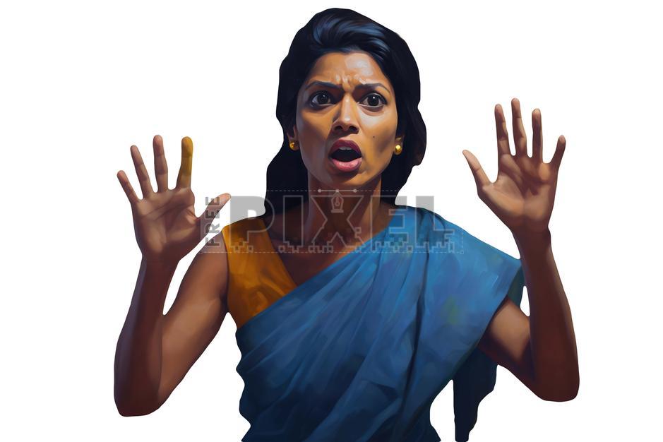 Free Photos - A Woman Reaction To Frightening Situation With Gesturing ...