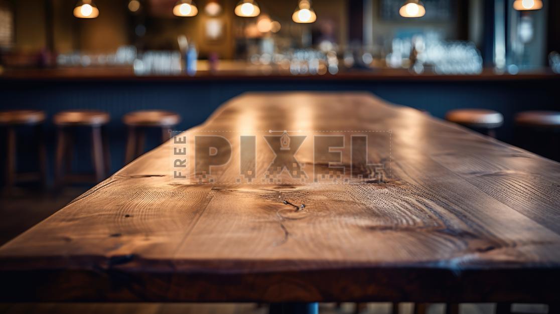 Free Photos - Distinctive Wooden Bar With Stools And Stopped Drinks ...