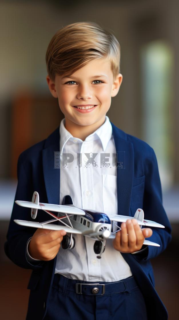 Free Photos - A Happy Young Boy Posing With His Model Airplane ...