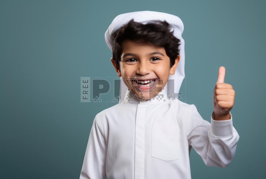 Free Photos - Young Arab Boy Giving Thumbs Up | FreePixel.com