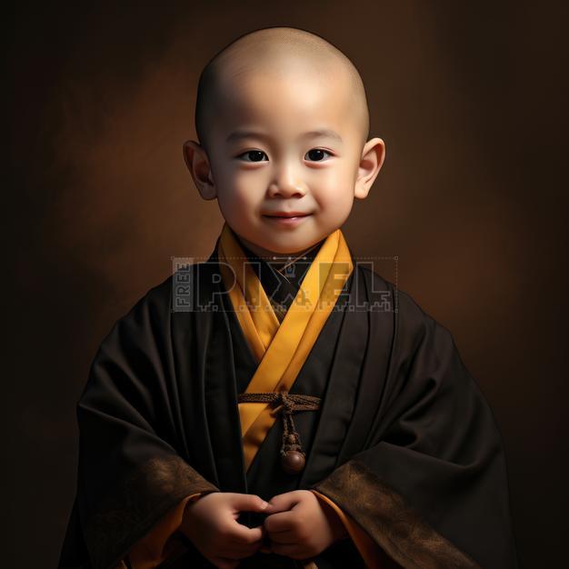 Free Photos - The Little Monk In A Yellow Robe | FreePixel.com
