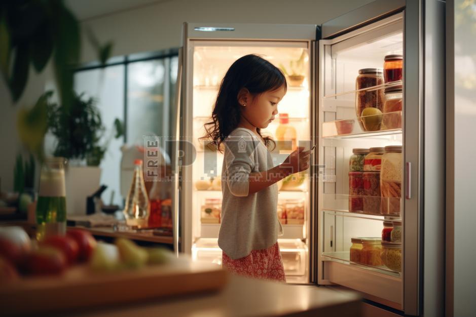 Free Photos - Little Girl Looking Inside A Refrigerator | FreePixel.com