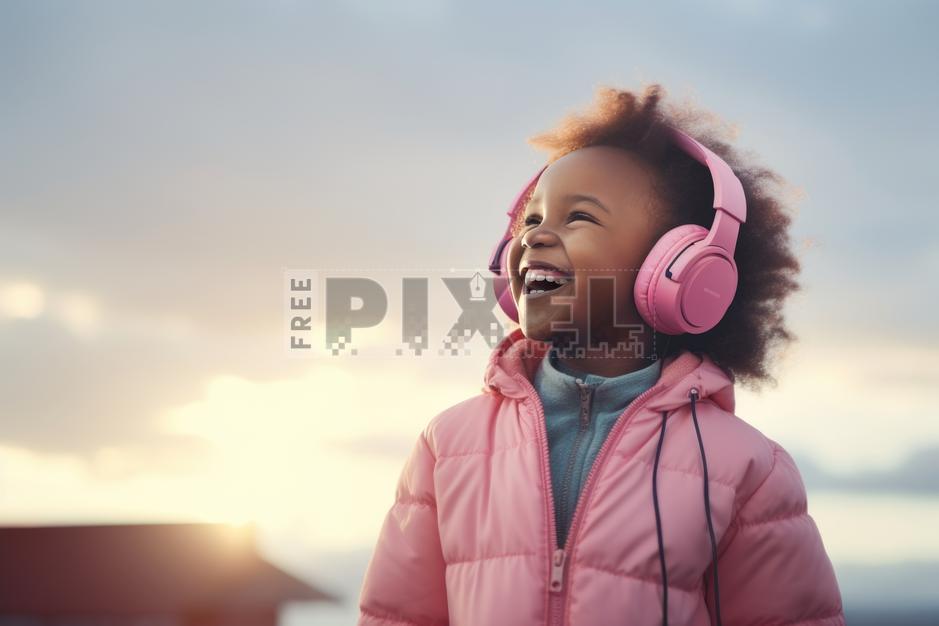 Free Photos - Girl Wearing Pink Hearing Aid Headphones Smiling Brightly ...
