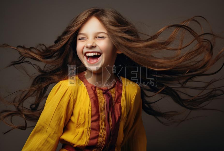 Free Photos - Laughter And Beauty - A Young Girl With Long Hair Laughs ...