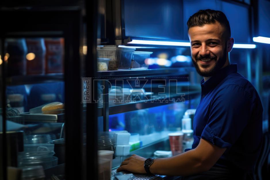 Free Photos - A Beaming Man Behind The Counter At A Store | FreePixel.com