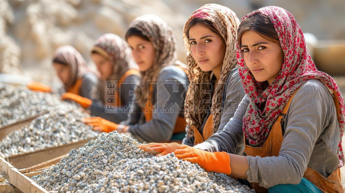Free Photos - Afghan Female Laborers Working At Stone Quarry Or Gravel ...
