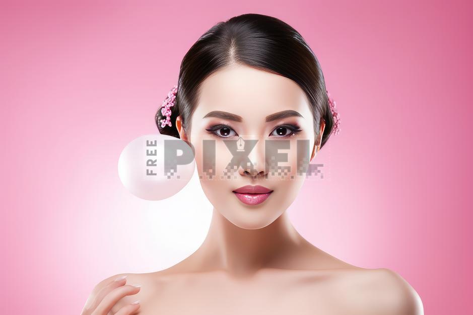 Free Photos - Beautiful Woman With Pink Lips And Perfect Skin ...