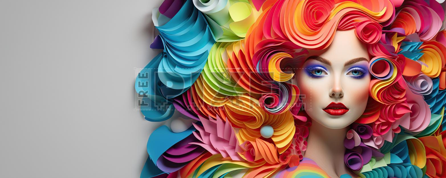 Free Photos - The Mesmerizing Beauty Of A Woman With Colorful Hair And ...