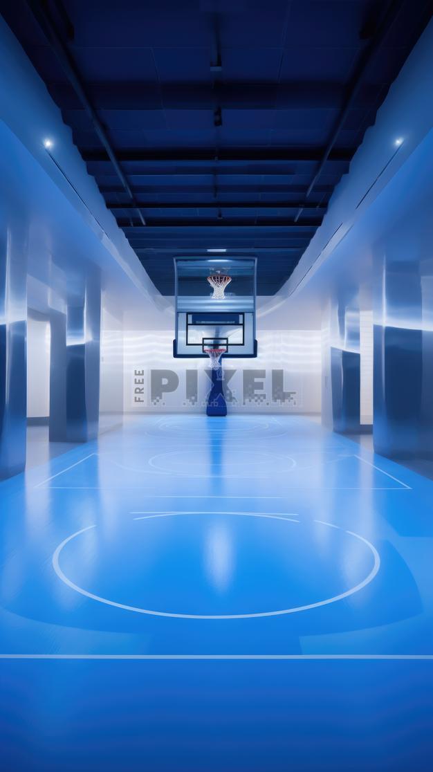 Free Photos - Bright Blue Basketball Court With A Hoop - Ultimate ...