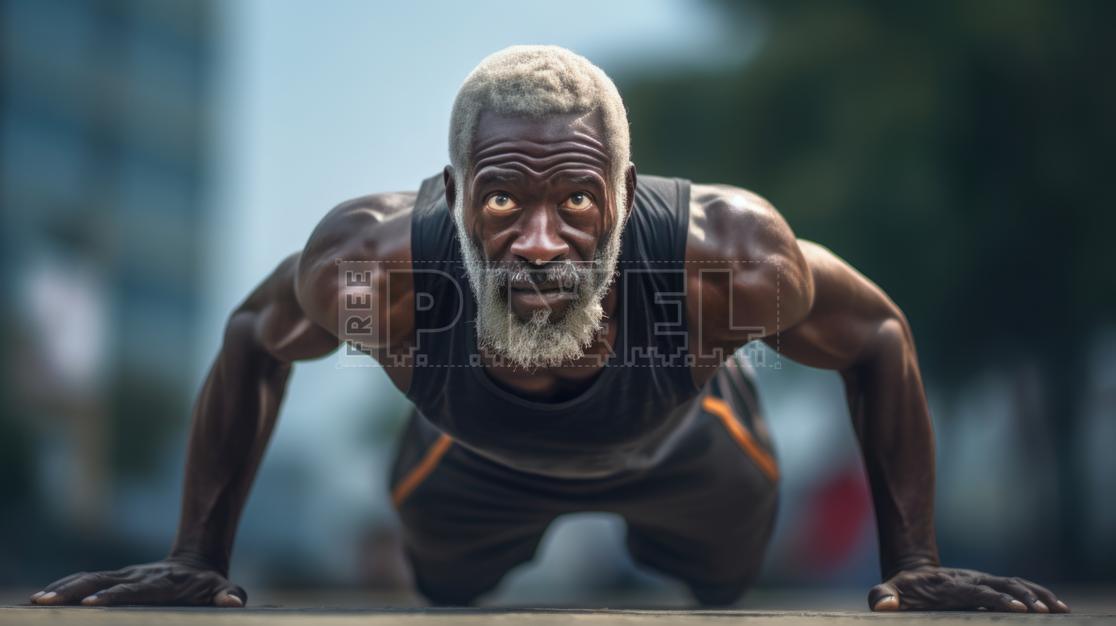 Free Photos - A Strong Old Man Pushing A Pushup. | FreePixel.com