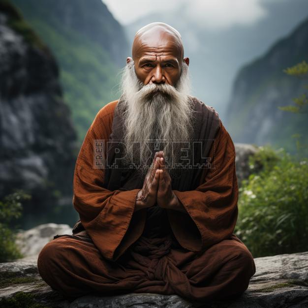Free Photos - Asian Zen Master In Nature - Old Wise Man Blessing The ...