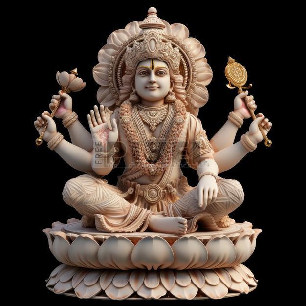 Free Photos - Beautiful Avatar Of Brahma Statue With Multiple Hands On ...
