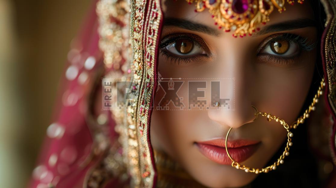Free Photos - Beautiful Indian Bride With Striking Brown-eyes In ...