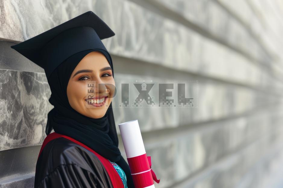 Free Photos - Muslim Female Graduate Holding Diploma, Smiling For Photo ...