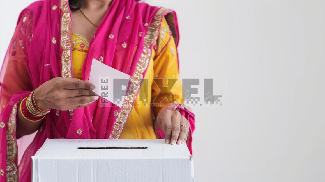 Free Photos - Indian Woman Casting Her Vote In The Ballot Box On ...