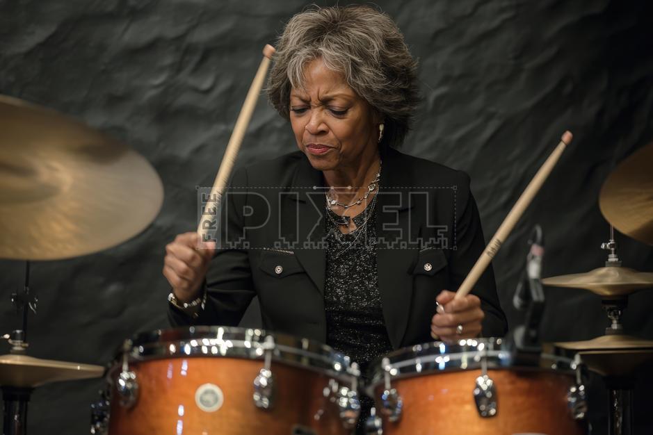 Free Photos - Middle Aged African American Woman Playing Drums With ...
