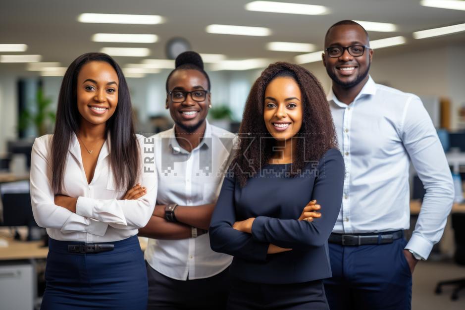 Free Photos - Four Professionals Posing Together For A Group Photo ...
