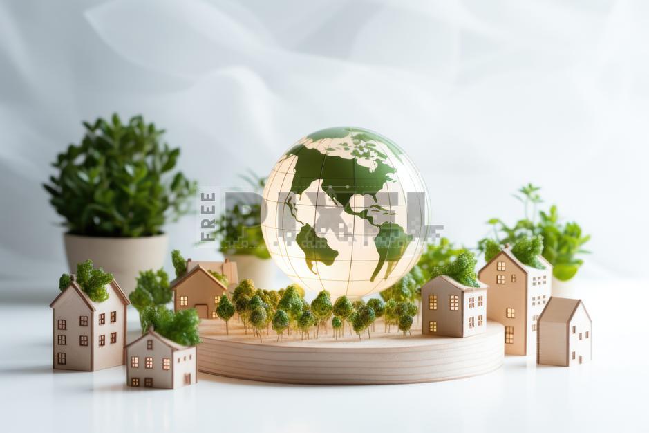 Free Photos - 3d Model Of A Sustainable Urban Development Of Green ...