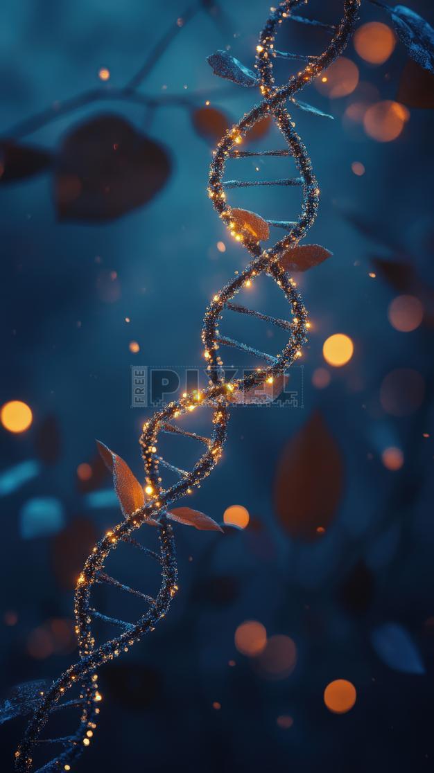Free Photos - DNA Strand With Leaves Representing Genetic Engineering ...