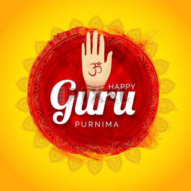 Free Photos - Guru Purnima Festival Poster With Blessing Hand Symbol On ...