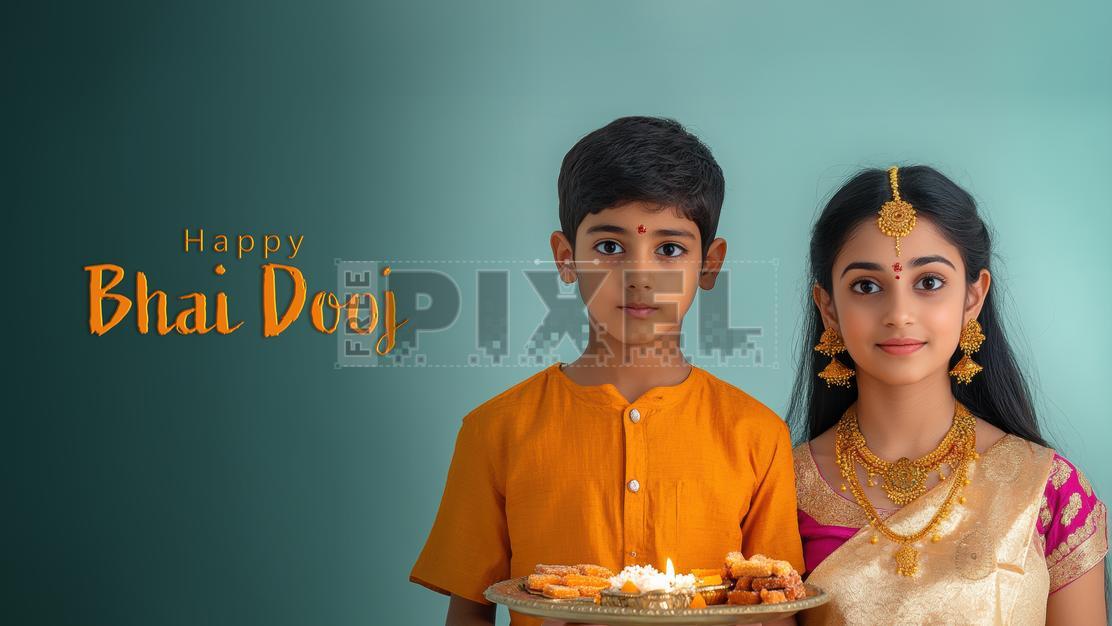 Free Photos - Happy Bhai Dooj Celebration Banner- Indian Brother And ...