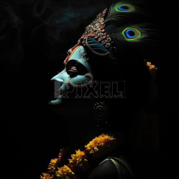 Free Photos - Happy Krishna Janmashtami Concept, Blue-skinned Avatar Of ...