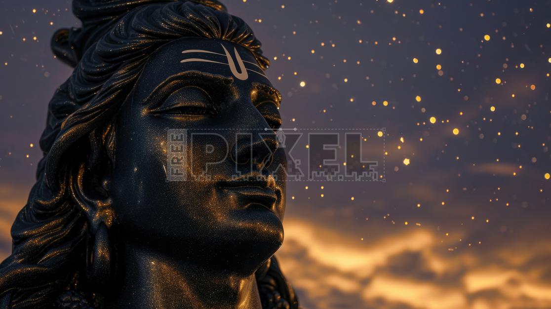 Free Photos - Happy Maha Shivratri Banner - Face Of Lord Shiva Statue ...